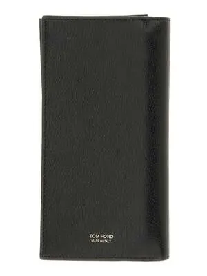 TOM FORD Vertical Leather Wallet - Black