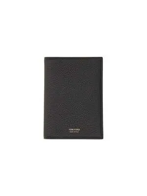 TOM FORD Passport Holder With Logo - Black