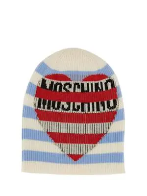 Moschino Wool Cap With Logo - Multicolour