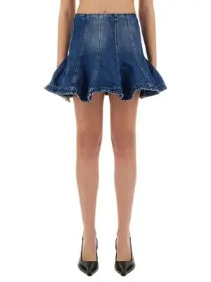 MSGM Cotton Skirt - Denim