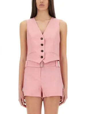 MSGM Cropped Vest - Pink
