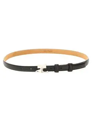 COURREGES Leather Belt - Black