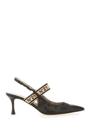 N°21 Slingback With Logo - Black