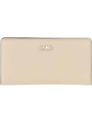 Michael Kors Leather Wallet - Beige