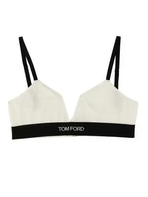 TOM FORD Top With Logoed Band - White