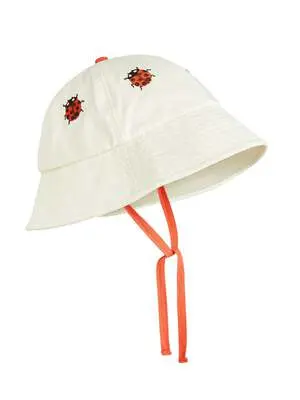 MINI RODINI Printed Bucket Hat - White