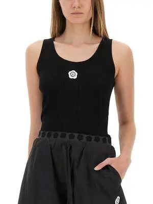 Kenzo Tank Top With Embroidery - Black