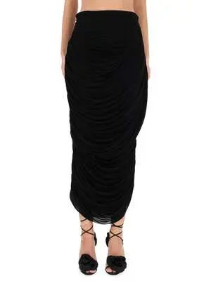Magda Butrym Draped Midi Skirt