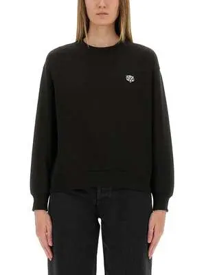 Kenzo Cotton Sweatshirt With 'happy Tiger' Patch