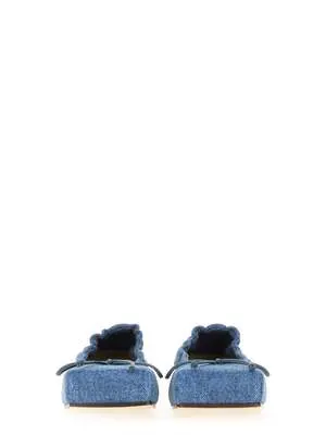 Jacquemus Square Toe Ballerinas - Denim