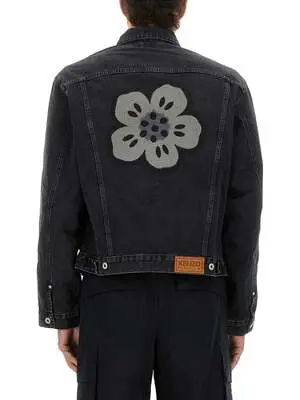 Kenzo Trucker Jacket With 'boke Flower' Embroidery