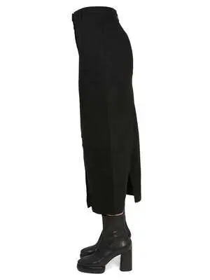 Raf Simons Midi Skirt With Belt - Black