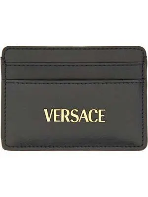 Versace Leather Card Holder - Black