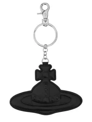 VIVIENNE WESTWOOD Leather Keychain - Black