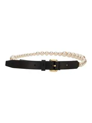 Moschino Belt With Pearls - Black