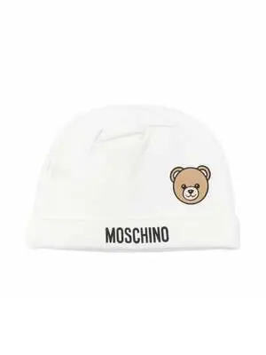 Moschino Bear Logo Cap - White