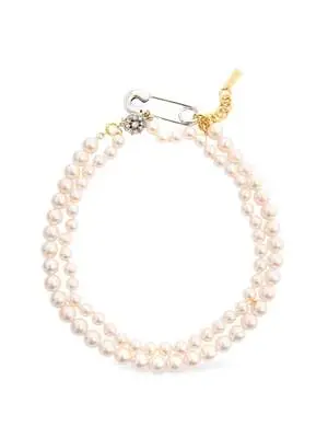 Moschino Pearl Necklace - White