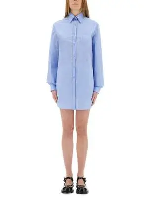 Moschino Poplin Chemise Jumpsuit - Baby Blue