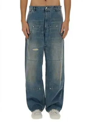 Moschino Wide Leg Jeans For Men