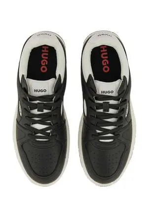Hugo Leather Sneakers - Black
