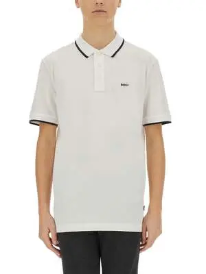 BOSS Cotton Polo - White