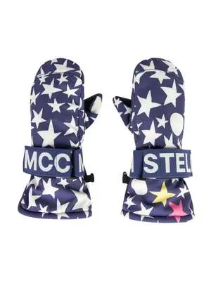 Stella McCartney Star Ski Mittens - Blue