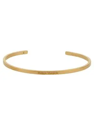 MAISON MARGIELA Open Bracelet With Logo - Gold