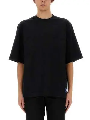 Burberry T Shirt With Ekd Patch - Black