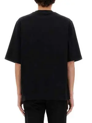 Burberry T Shirt With Ekd Patch - Black