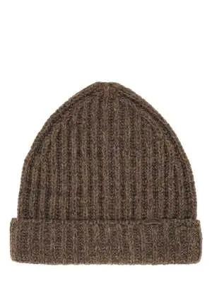 MAISON MARGIELA Wool And Cotton Blend Beanie - Brown