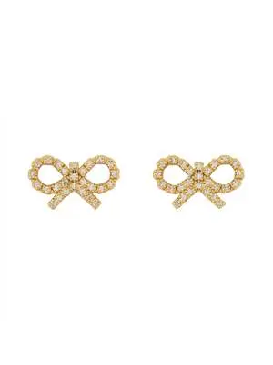 SELF-PORTRAIT Micro Bow Stud Earrings - Gold
