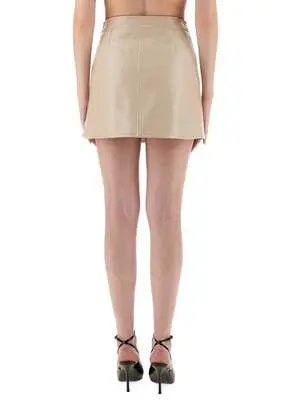 COURREGES Vinyl Mini Skirt - Beige