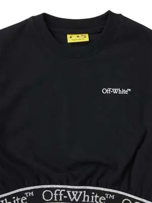 Off White Logo Crop T-shirt