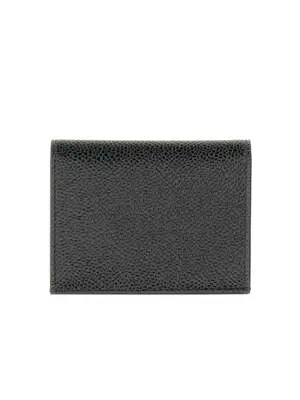 Thom Browne Leather Card Holder - Black