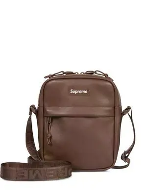 Supreme Leather Messenger Bag - Brown