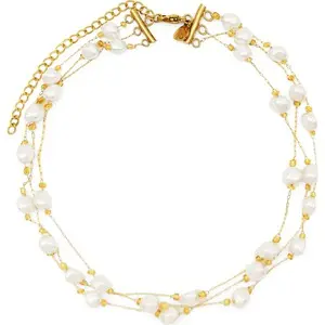 PETIT MOMENTS Sara Layered Necklace - Pearl
