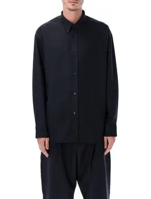 STUDIO NICHOLSON Oversized Wool Navy Blue Shirt