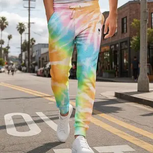 DALIX Astronaut Tie Dye Fleece Jogger Pant - Eternity