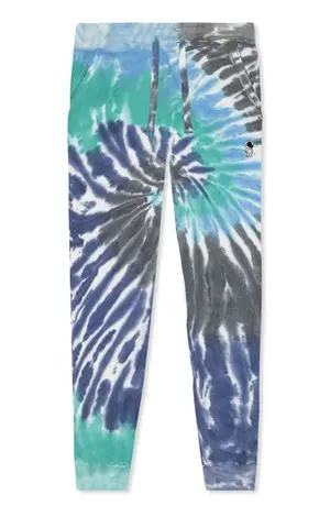 DALIX Astronaut Tie Dye Fleece Jogger Pant - Glacier