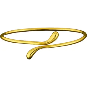 HOLLYWOOD SENSATION Isabella Plated Teardrop Bangle - Gold