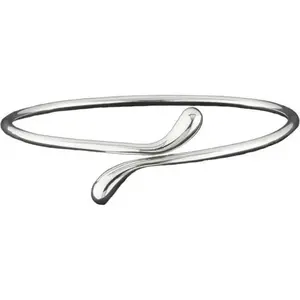HOLLYWOOD SENSATION Isabella Plated Teardrop Bangle - Silver