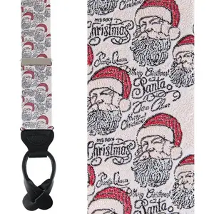 Trafalgar Santa Claus Silk Novelty Suspenders - Cream