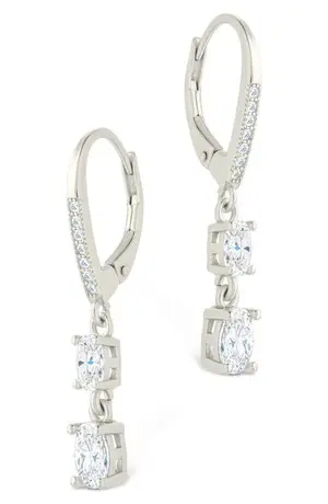 Sterling Forever Liesel Cubic Zirconia Drop Earrings - Silver