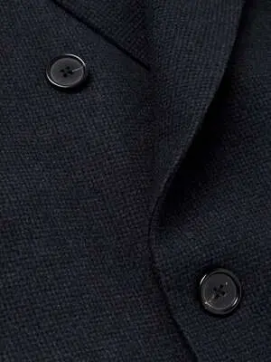 Paul Smith Slim-fit Double-breasted Woven Overcoat - Navy
