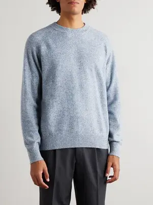 Zegna Cashmere-blend Crewneck Sweater - Blue
