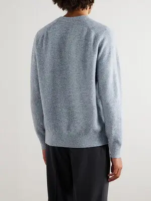 Zegna Cashmere-blend Crewneck Sweater - Blue
