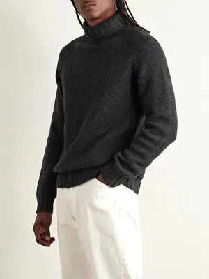 DRAKE'S Submariner Wool Rollneck Sweater