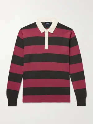 Drake's Long Sleeve Polos For Men