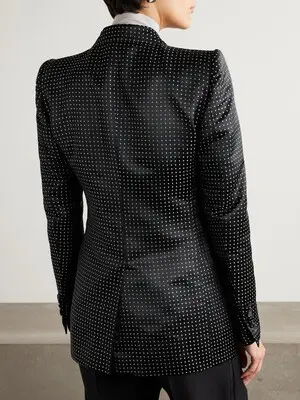 TOM FORD Polka-dot Duchesse Silk-jacquard Blazer