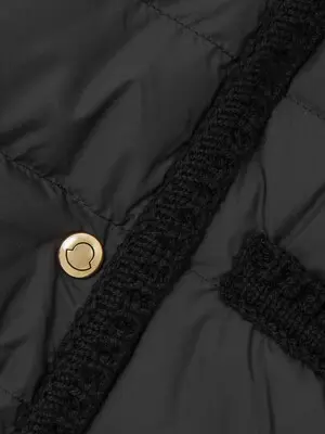 Moncler Double-breasted Wool And Cashmere-blend Quilted Down Cardigan
